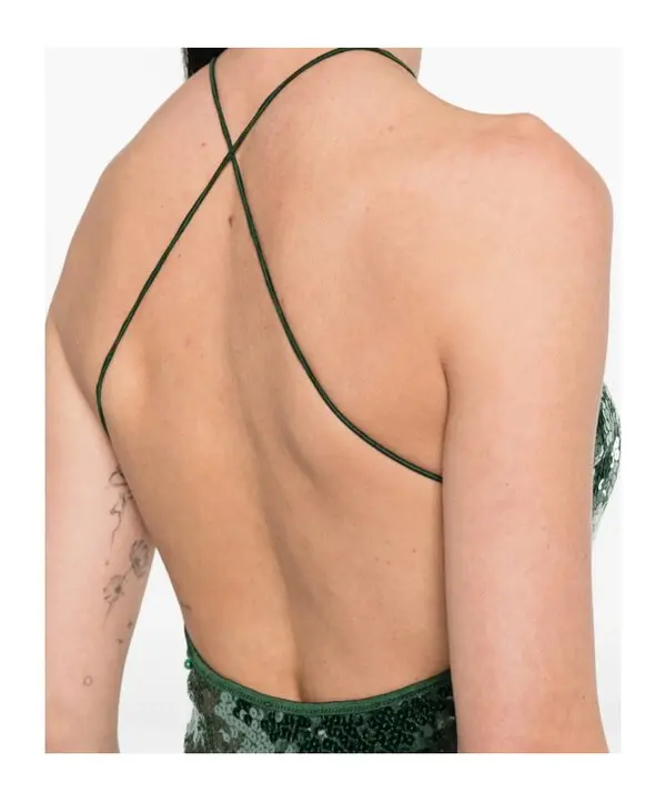 Oseree Sequin Halterneck Mini Dress