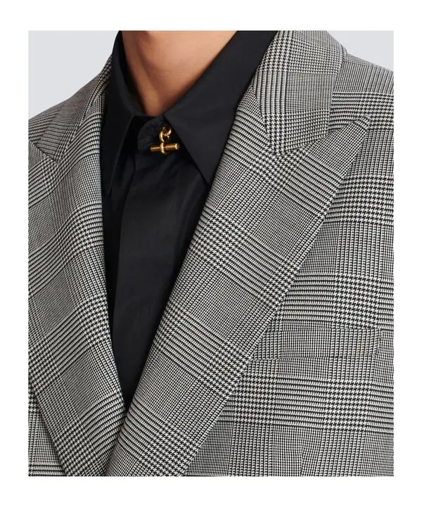 Balmain Prince Of Wales 2-buttons Blazer