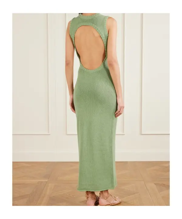 SIR. Lula Open-back Knitted Maxi Dress