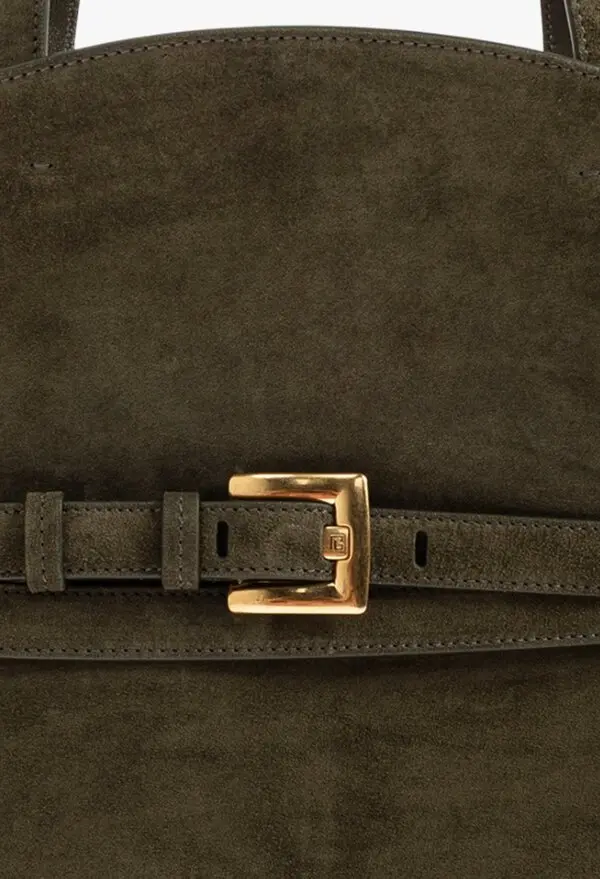 Balmain Shuffle Medium Shoulder Bag - Green