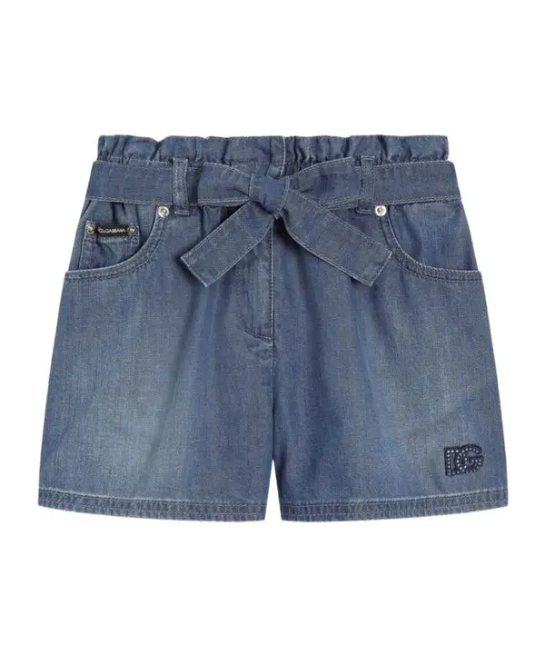 Dolce & Gabbana Logo-detail Denim Shorts - Blue
