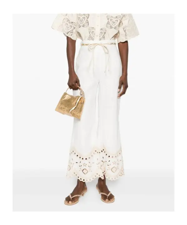Zimmermann Wanderlust Beaded Embroidered Trousers - No