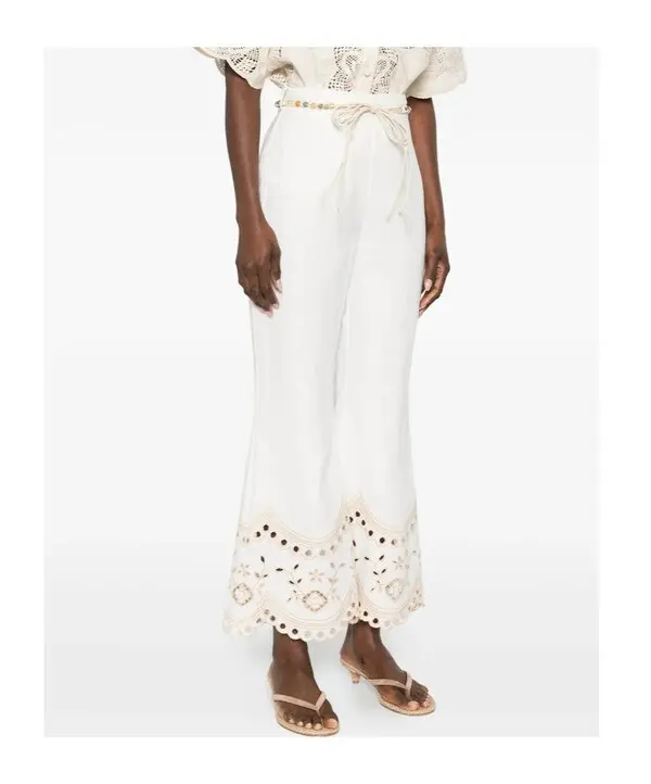 Zimmermann Wanderlust Beaded Embroidered Trousers - No