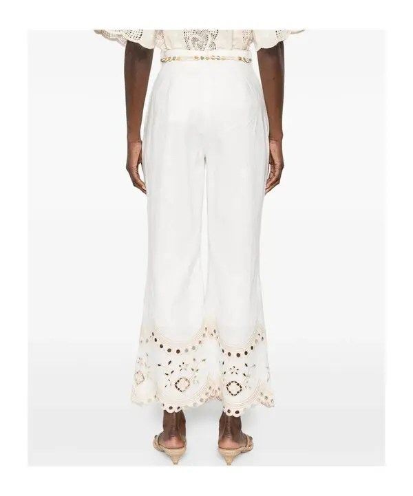 Zimmermann Wanderlust Beaded Embroidered Trousers - No