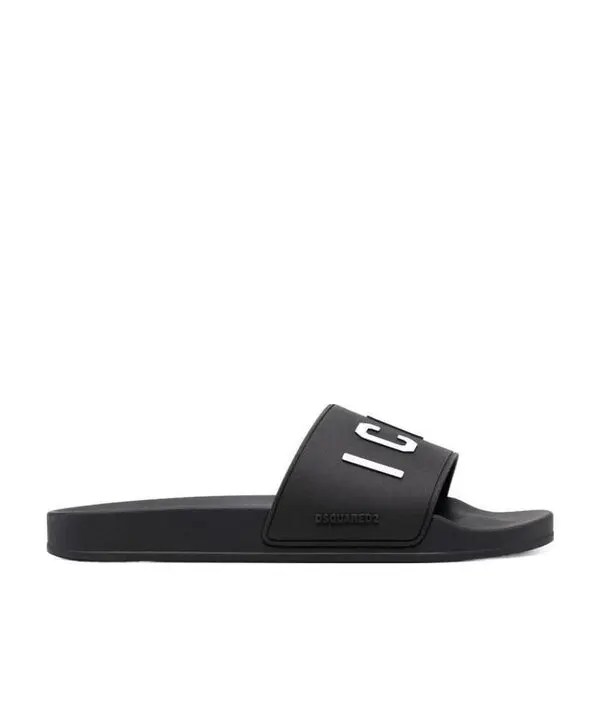 Dsquared2 3d Logo Lettering Slip-on Slides