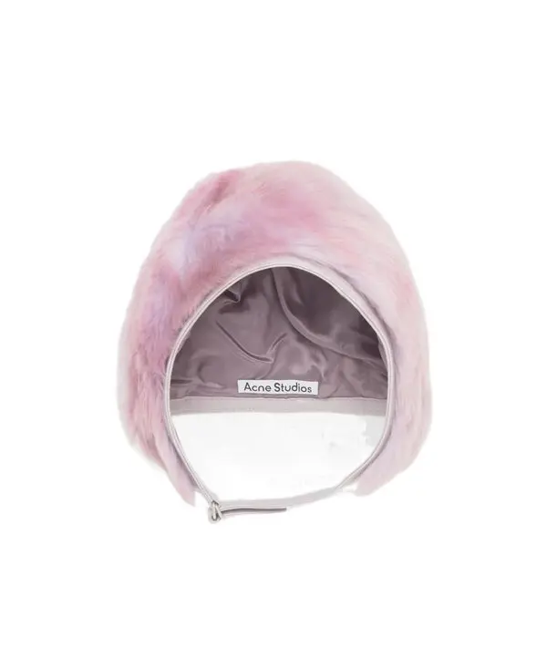 Acne Studios Shearling Cap - Pink/lavender