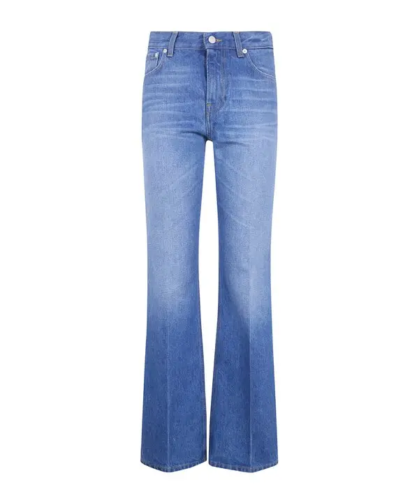HAIKURE Logo-patch Flared Jeans - Blue