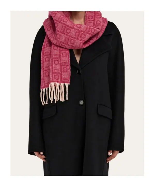 FERRAGAMO Letter Pattern Scarf - Pink