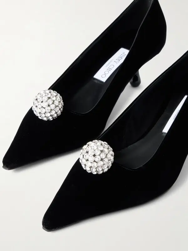 JIMMY CHOO Pointed Toe Embellished High Heel Pumps