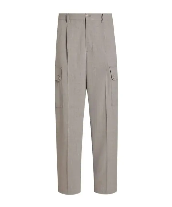 Dolce & Gabbana Pleated Cargo Pants - Gray