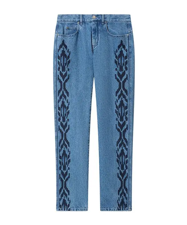 Isabel Marant Étoile Lewys Jeans With Printed Detailing - Blue