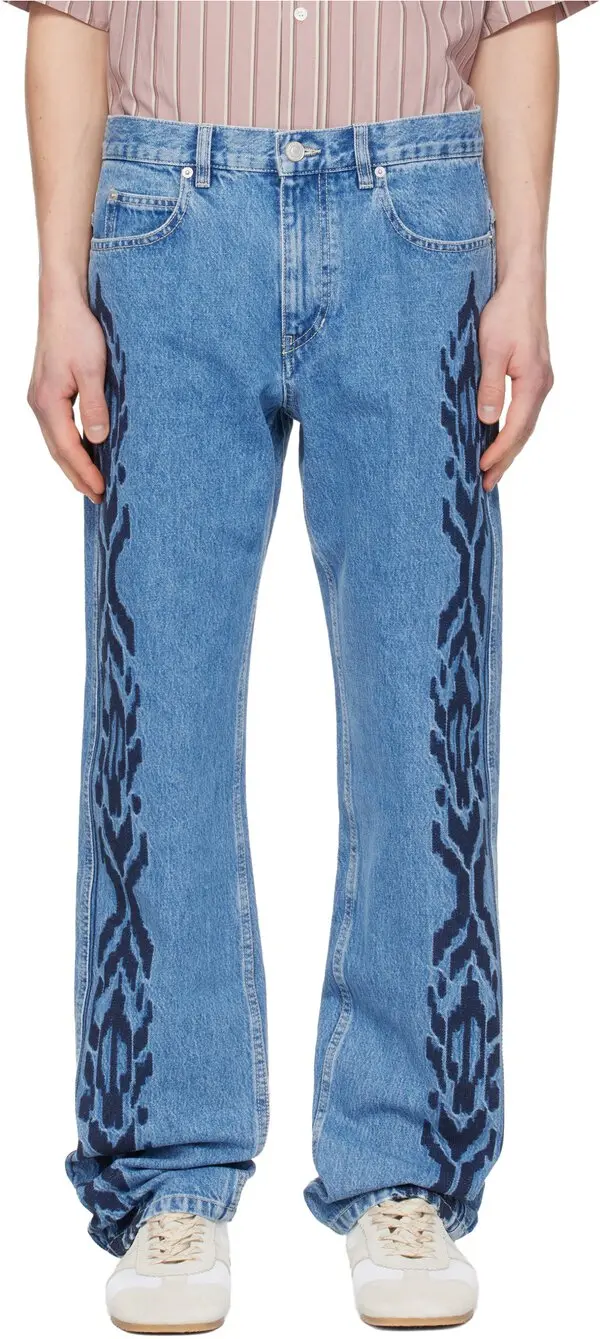 Isabel Marant Étoile Lewys Jeans With Printed Detailing - Blue