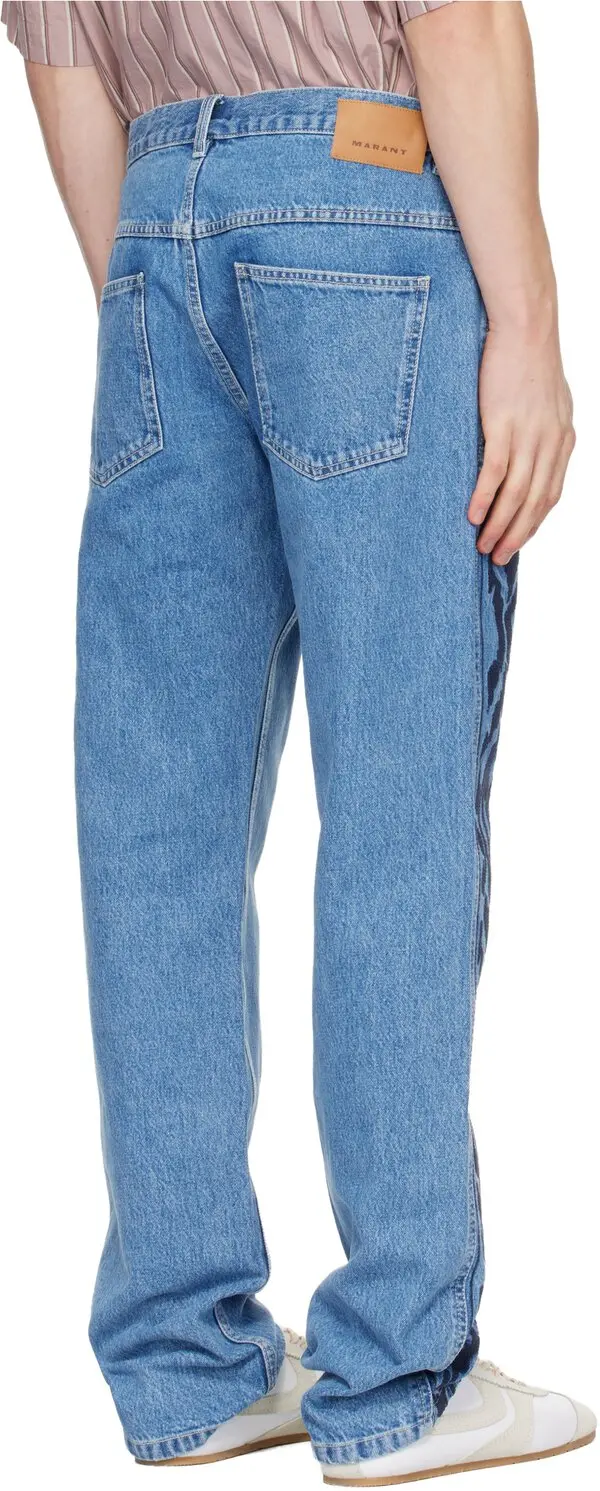 Isabel Marant Étoile Lewys Jeans With Printed Detailing - Blue
