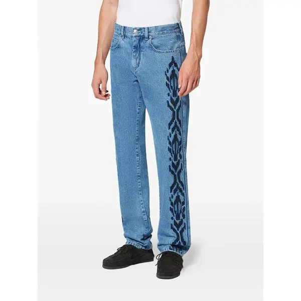 Isabel Marant Étoile Lewys Jeans With Printed Detailing - Blue