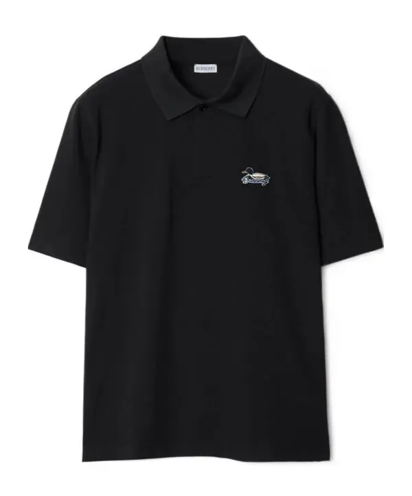Burberry Logo-patch Short Sleeved Polo Shirt