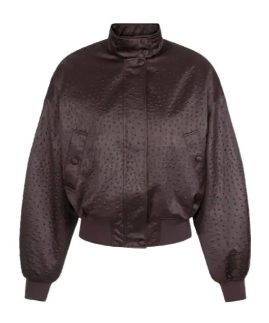 Elisabetta Franchi High Neck Button Detailed Jacket - Dark Chocolate