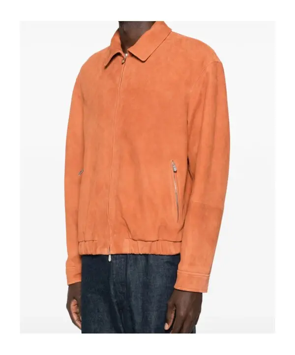 Brunello Cucinelli Zip-up Collared Jacket - Orange