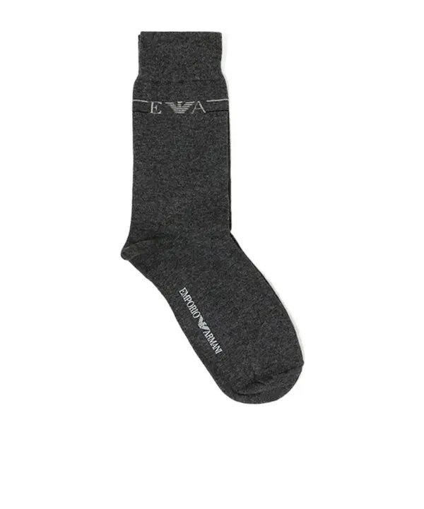 Emporio Armani Logo Crew Socks - Black
