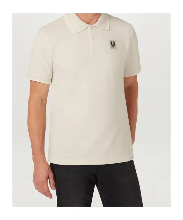 Belstaff Logo Polo Shirt - Silver Birch
