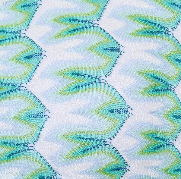 Missoni One-shoulder Bikini With All-over Pattern - Blue