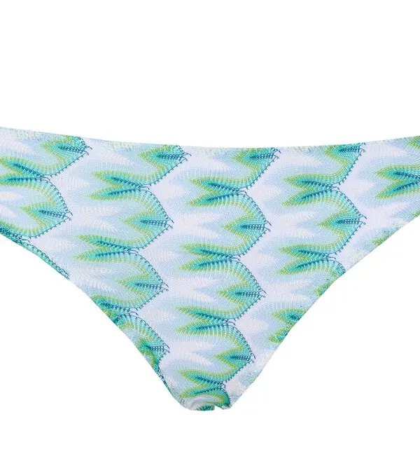 Missoni One-shoulder Bikini With All-over Pattern - Blue