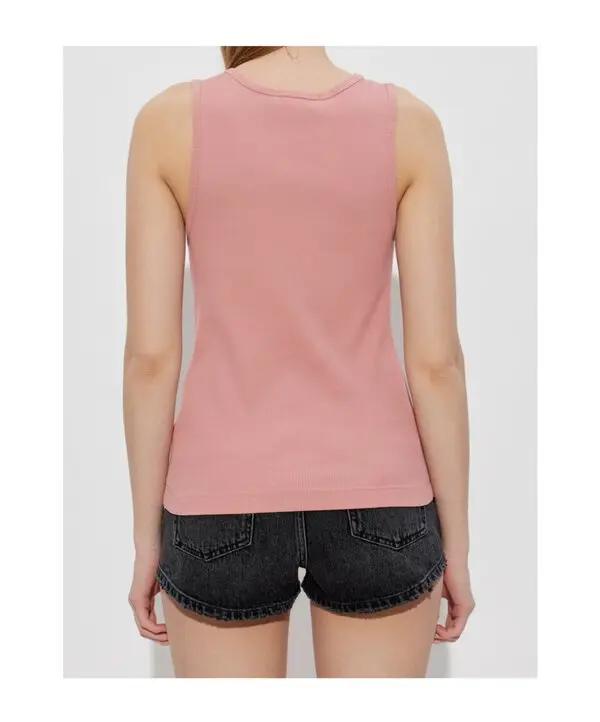 Dolce & Gabbana Ribbed Graphic Print Sleeveless Top
