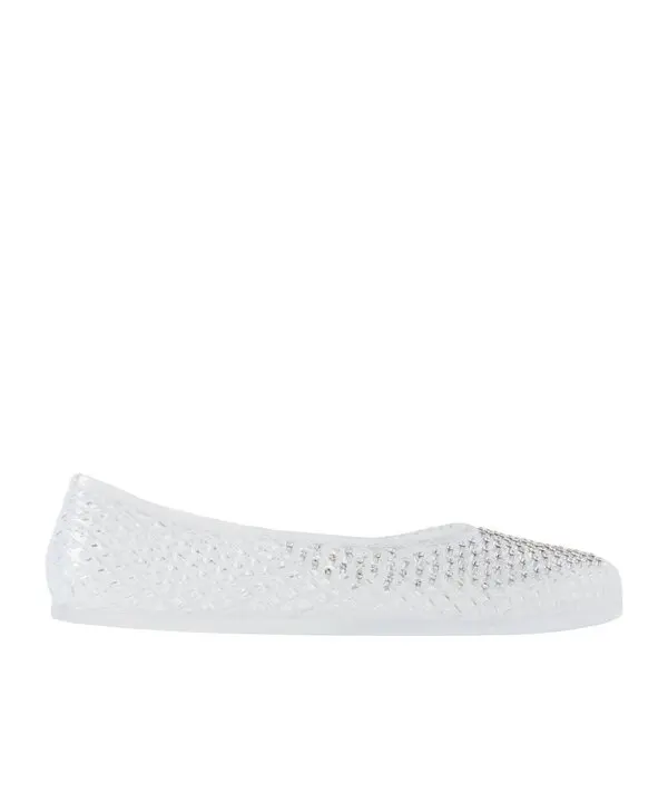 ANCIENT GREEK SANDALS Round Toe Ballet Flats - White