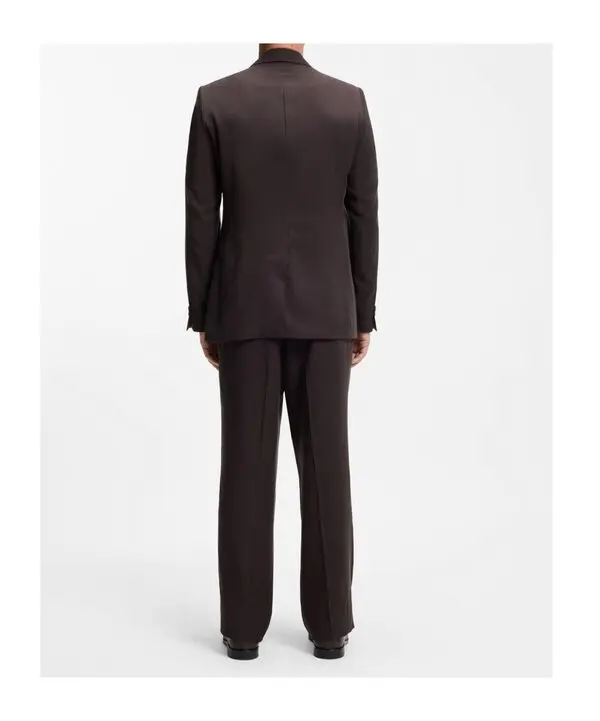 Hugo Boss Relaxed Single-breasted Blazer - Dark Brown