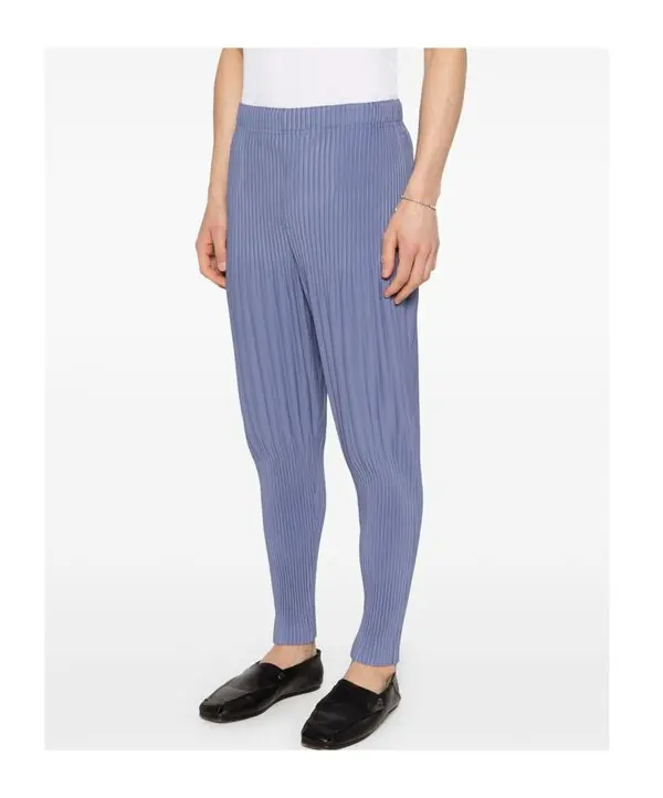 Issey Miyake Pleated Tapered Ankle Length Trousers
