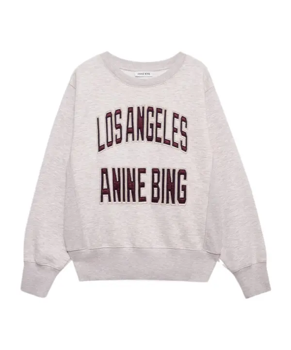 ANINE BING Harry Logo Sweatshirt - Grey