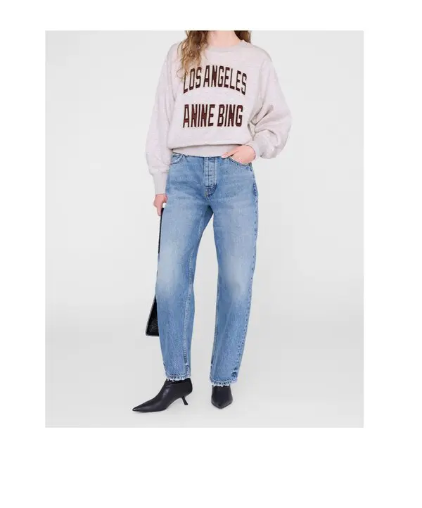 ANINE BING Harry Logo Sweatshirt - Grey