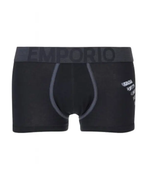 Emporio Armani Logo Detail Panties - Black