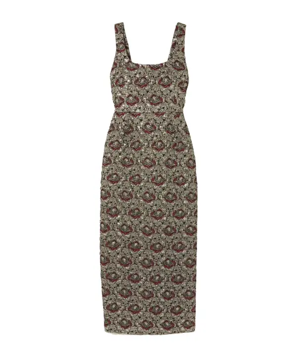 Simkhai Ravenna Floral Jacquard Midi Dress - Multi-color