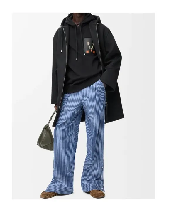 Loewe Hooded Zip-up Coat With Puzzle Zipper Pull