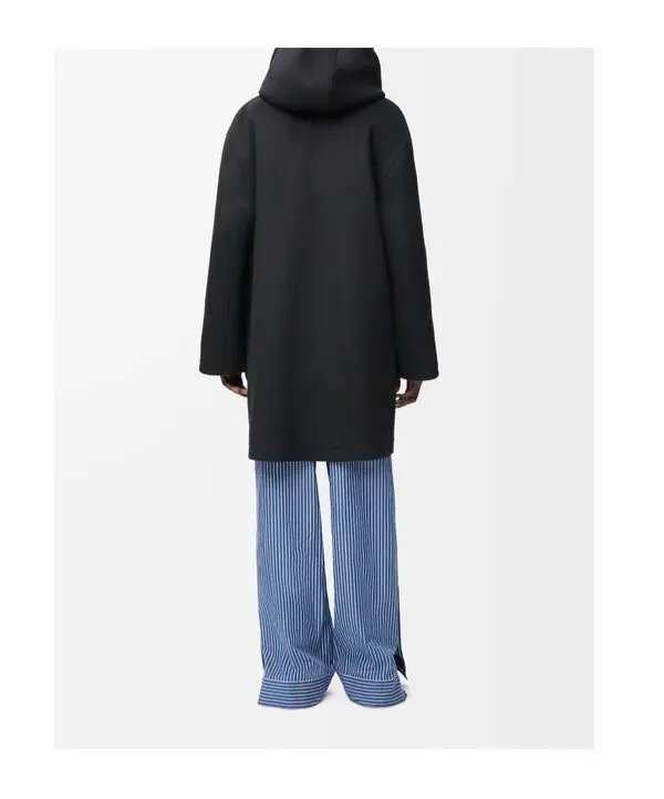 Loewe Hooded Zip-up Coat With Puzzle Zipper Pull