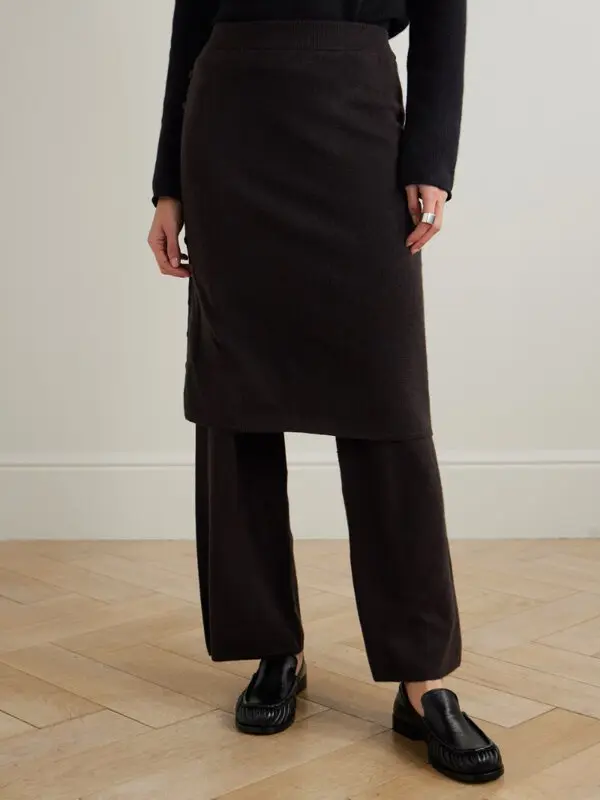 LISA YANG Double Layered Pants With Button Detail