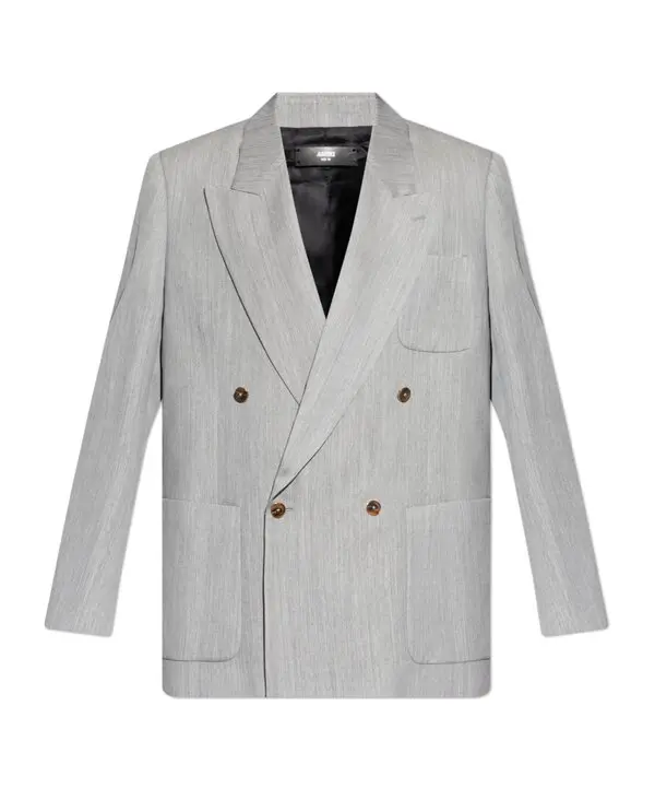 Amiri Double Breasted Long Sleeved Blazer - Grey