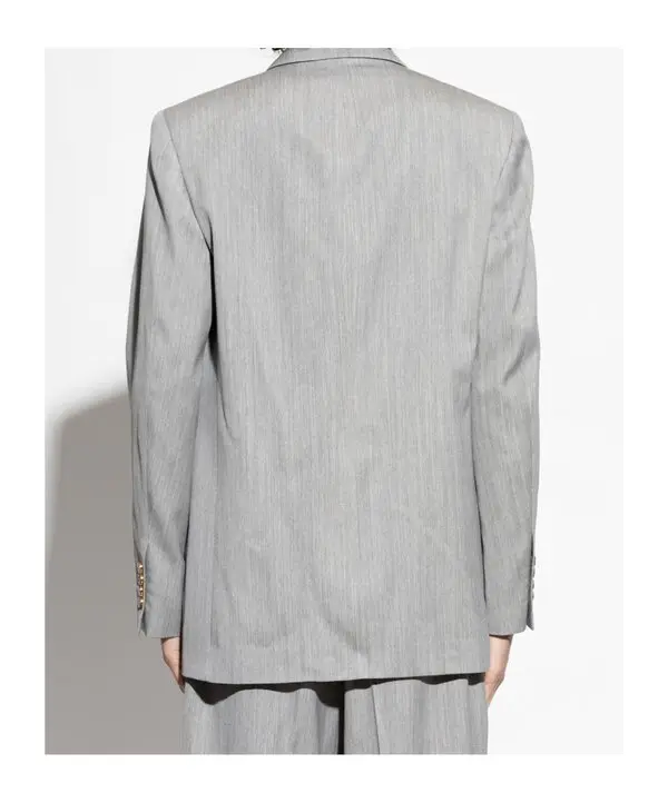 Amiri Double Breasted Long Sleeved Blazer - Grey