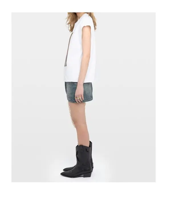 Zadig&Voltaire Sleeveless Crewneck T-shirt With Voltaire Print