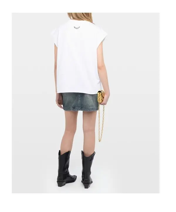 Zadig&Voltaire Sleeveless Crewneck T-shirt With Voltaire Print
