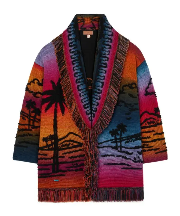 Alanui Sunset Stories Cardigan - Red