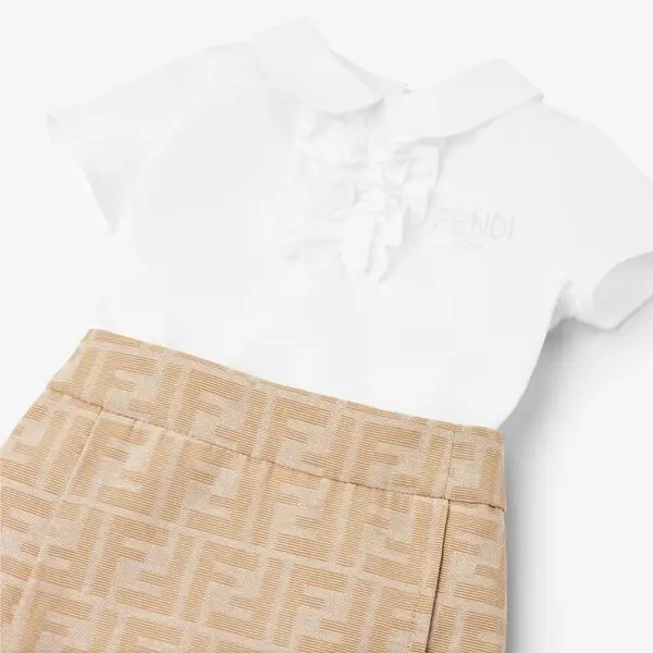 Fendi Ruffled Paneled Baby Dress