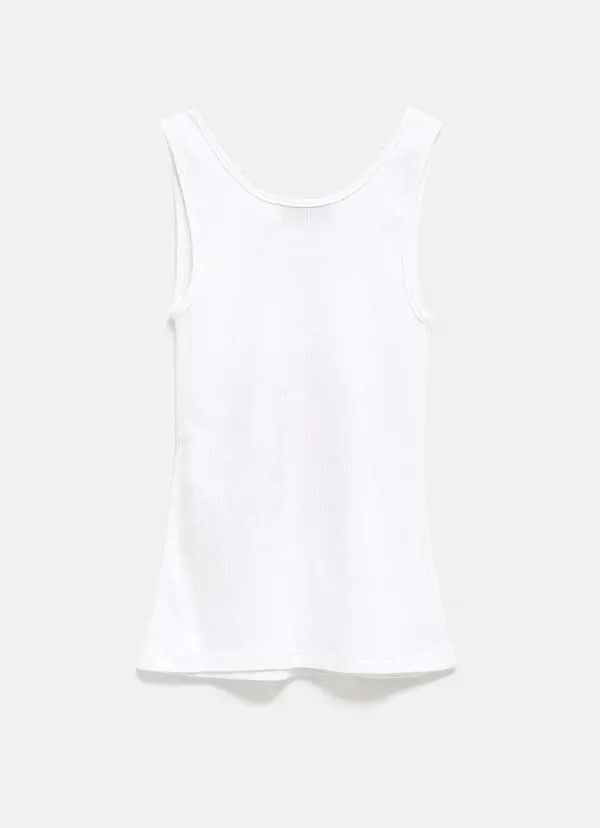 Gucci Logo Printed Ribbed Tank Top