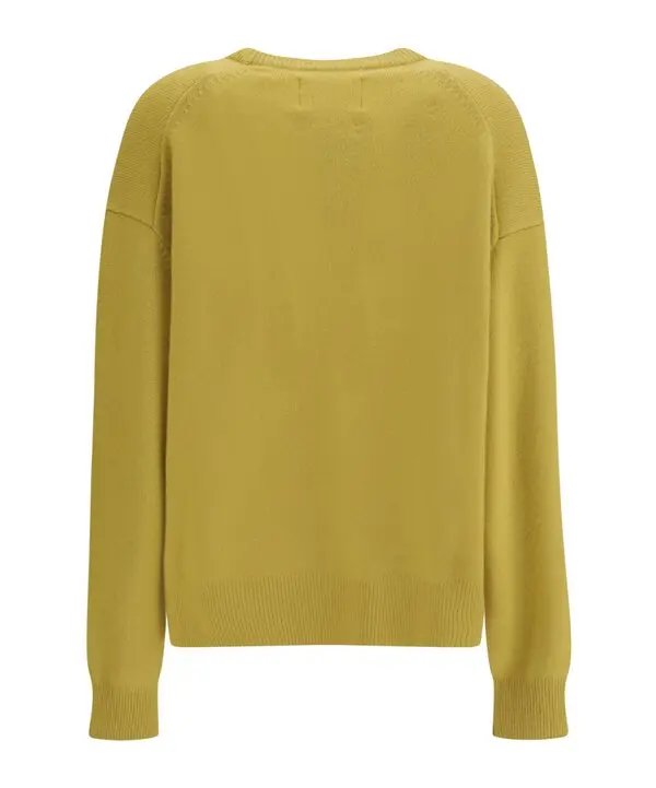 Extreme Cashmere Relaxed V-neck Knitted Sweater - Corn