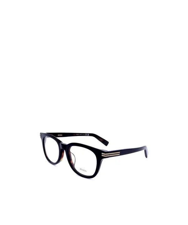 Zegna Round Frame Eyeglasses - Black