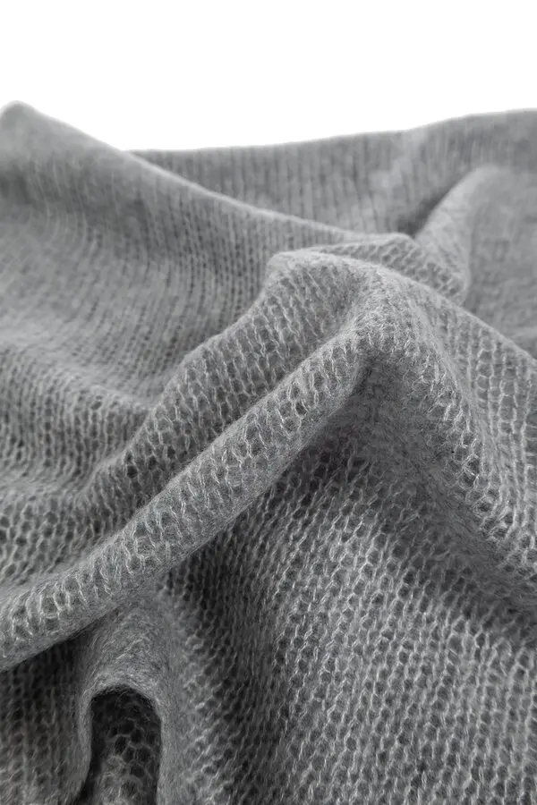 LISA YANG Ribbed Scarf - Gray