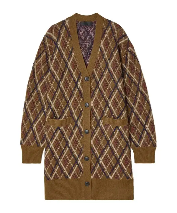 NILI LOTAN Diamond Pattern Knit Sweater