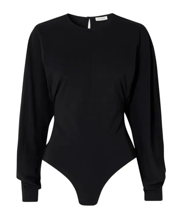 ST. AGNI Gathered Stretch-crepe Bodysuit