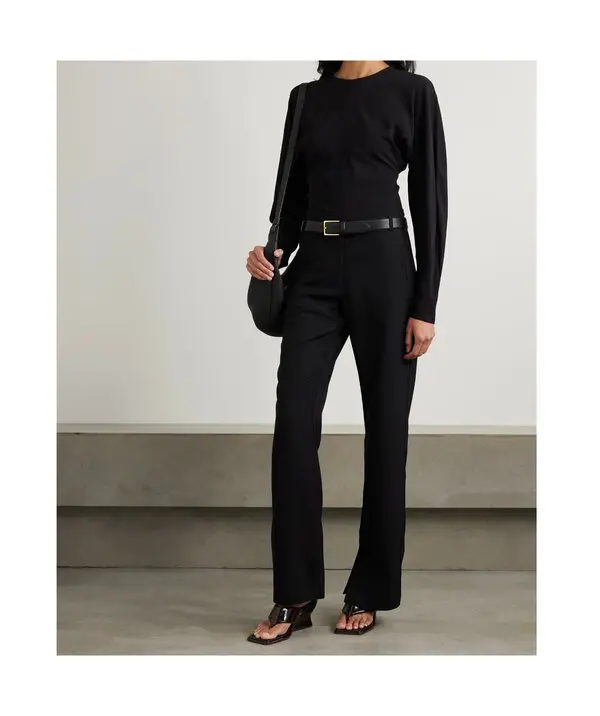 ST. AGNI Gathered Stretch-crepe Bodysuit