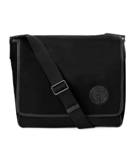 Giorgio Armani Logo Details Cross-body Bag - Black